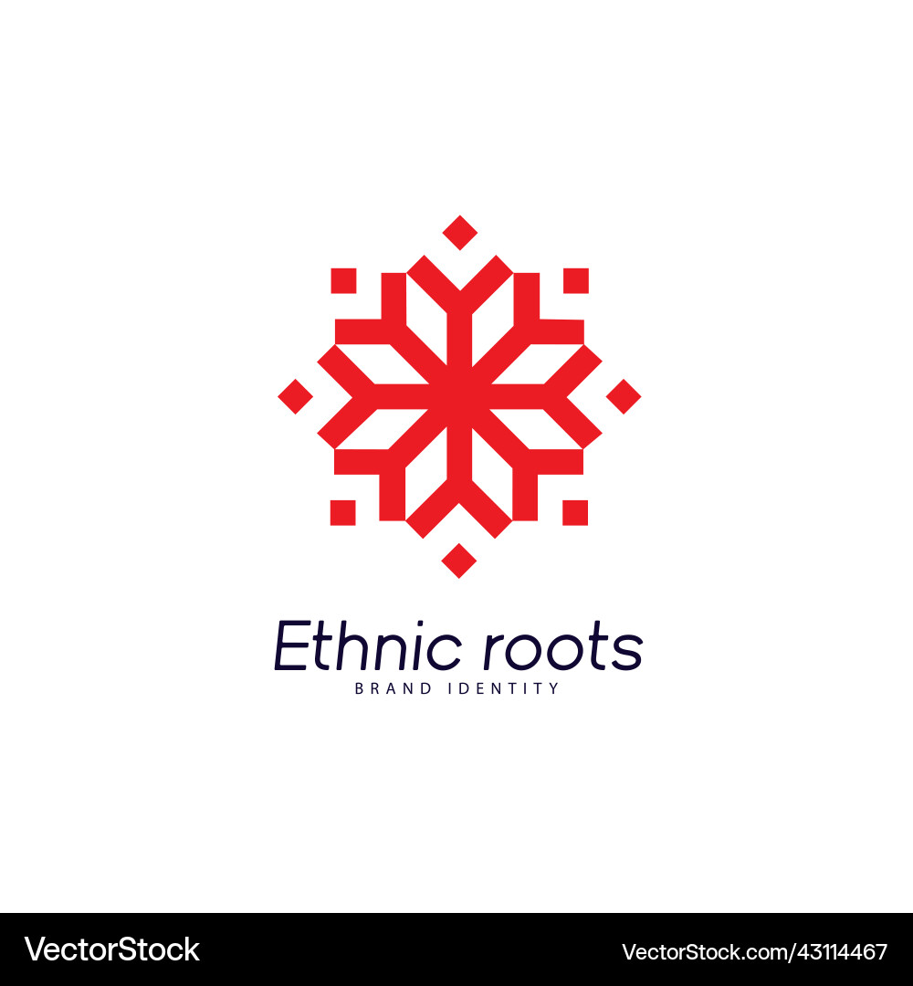 Ethnic star emblem roots Royalty Free Vector Image