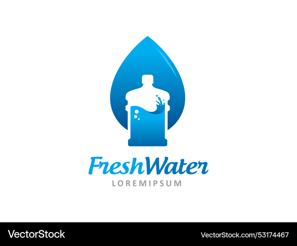 Fresh water logo symbol or icon template Vector Image