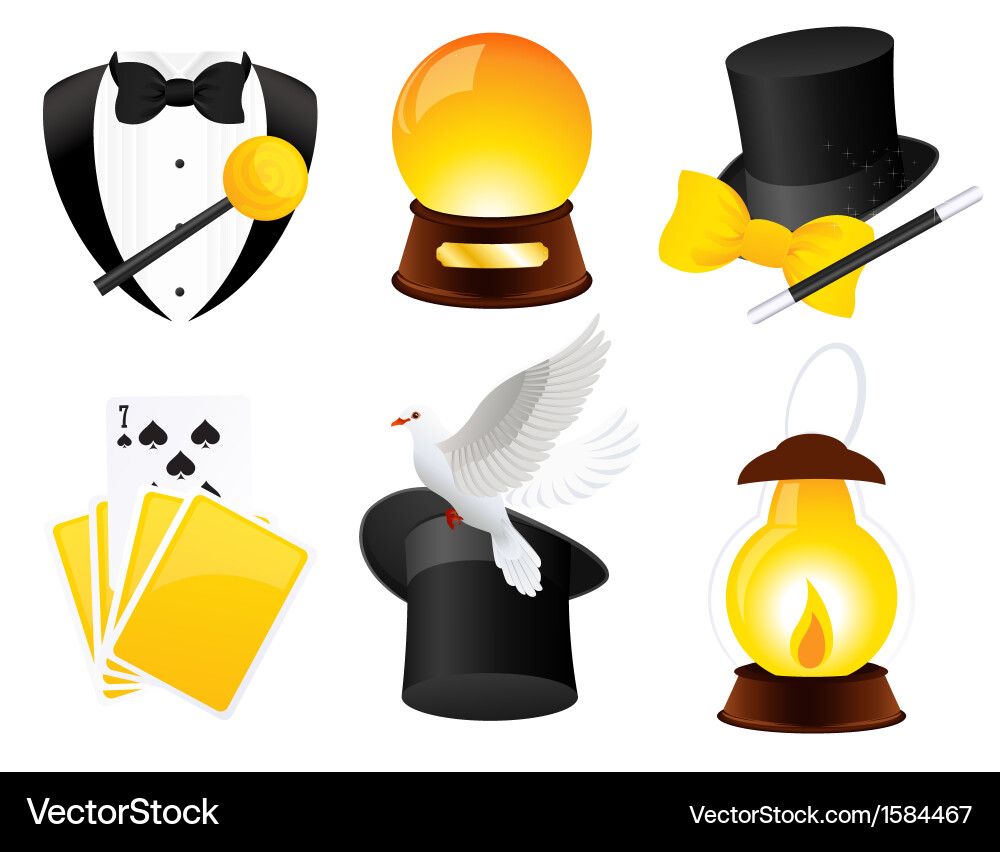Magic Icon Set Royalty Free Vector Image - VectorStock