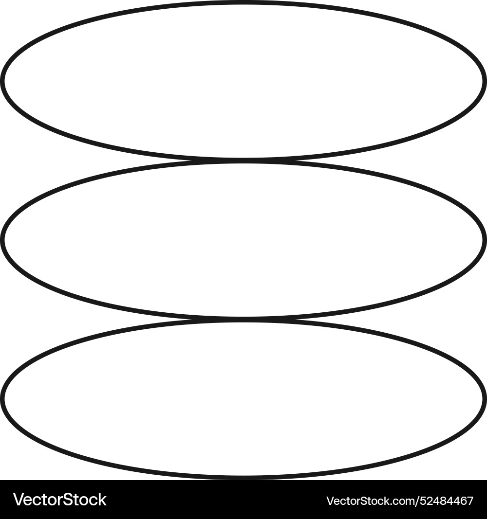 Ovals geometric lined shape Royalty Free Vector Image