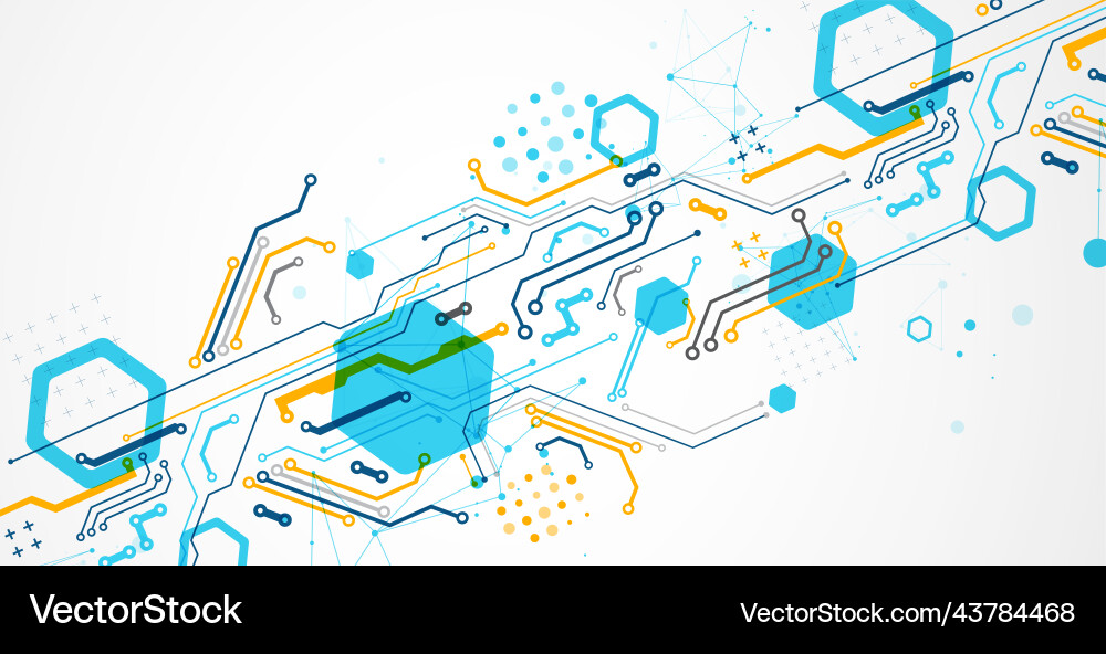 Abstract technology concept circuit board high Vector Image