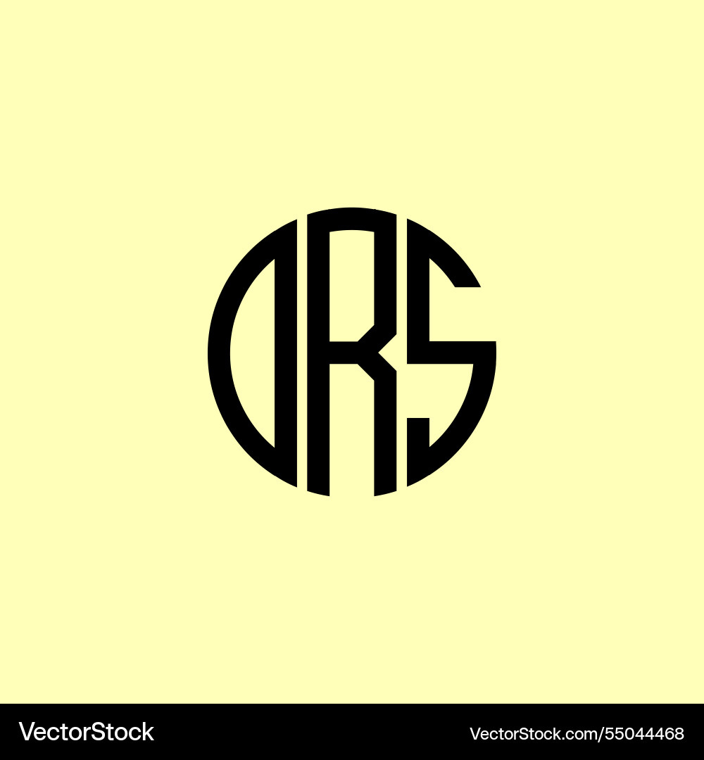 Creative rounded initial letters drs logo Vector Image