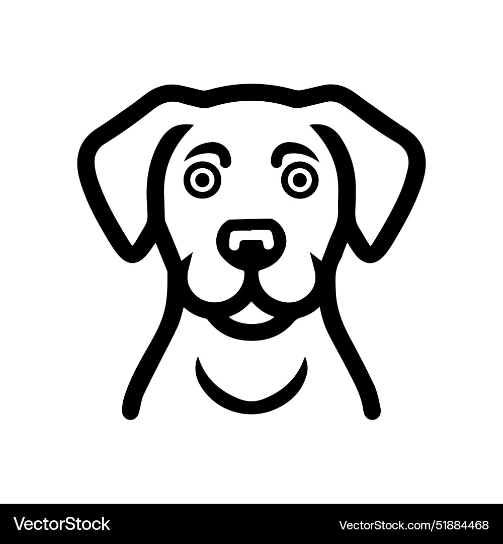 Dog icon or modern line symbol art Royalty Free Vector Image