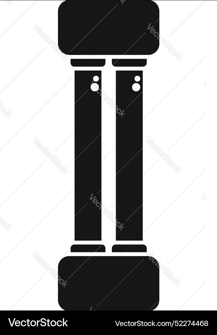 Double water filter icon simple style Royalty Free Vector