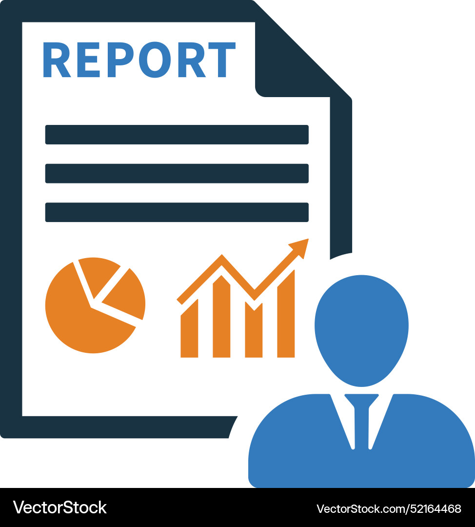 Employee report icon Royalty Free Vector Image