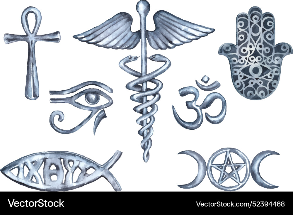 Esoteric elements collection Royalty Free Vector Image