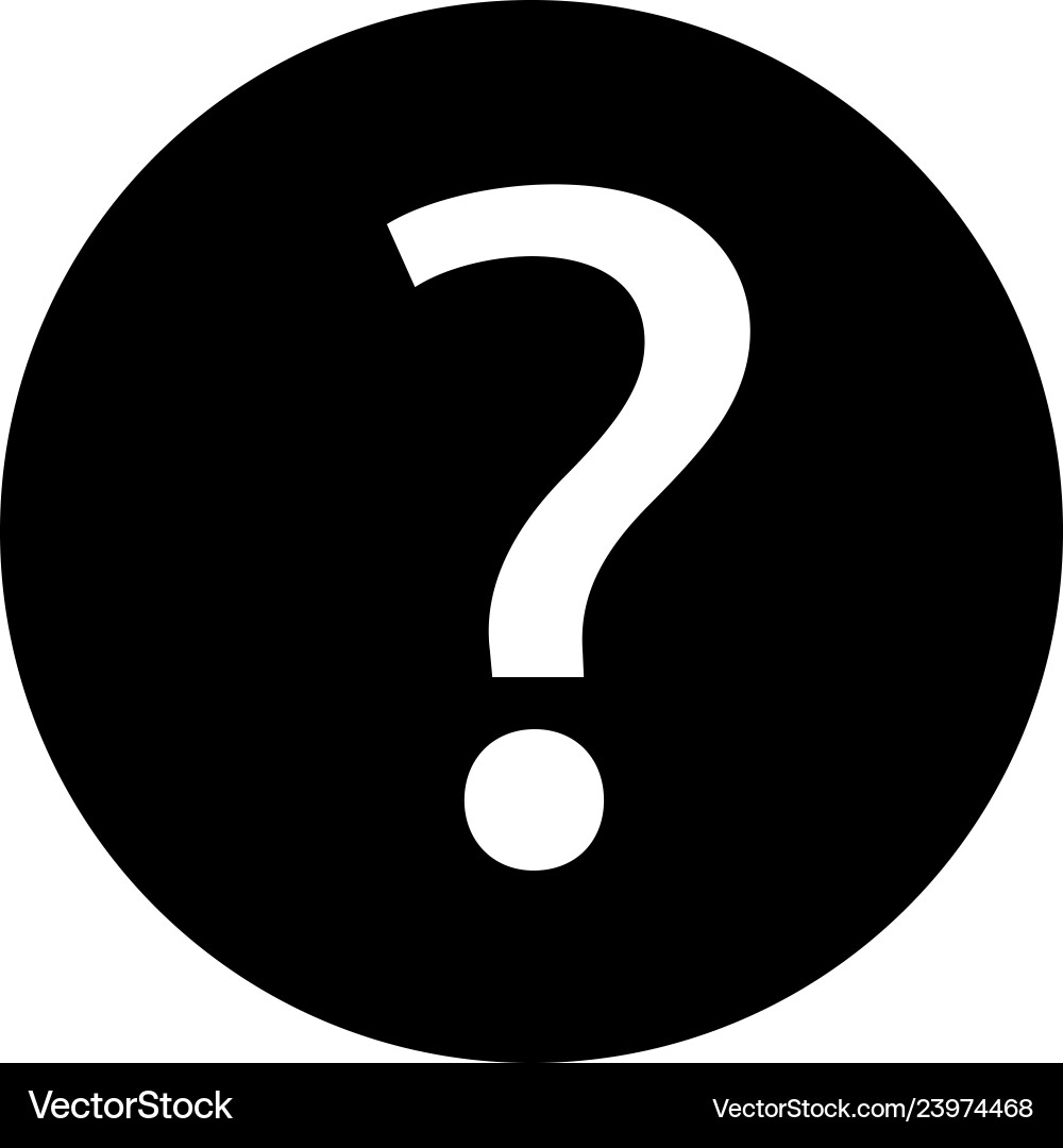 Frage Mark Icon in White Circle Lizenzfreies Vektorbild