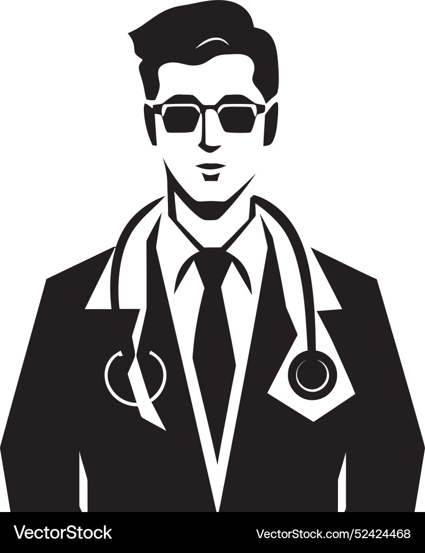 Perspectives on doctors exploring artistic Vector Image