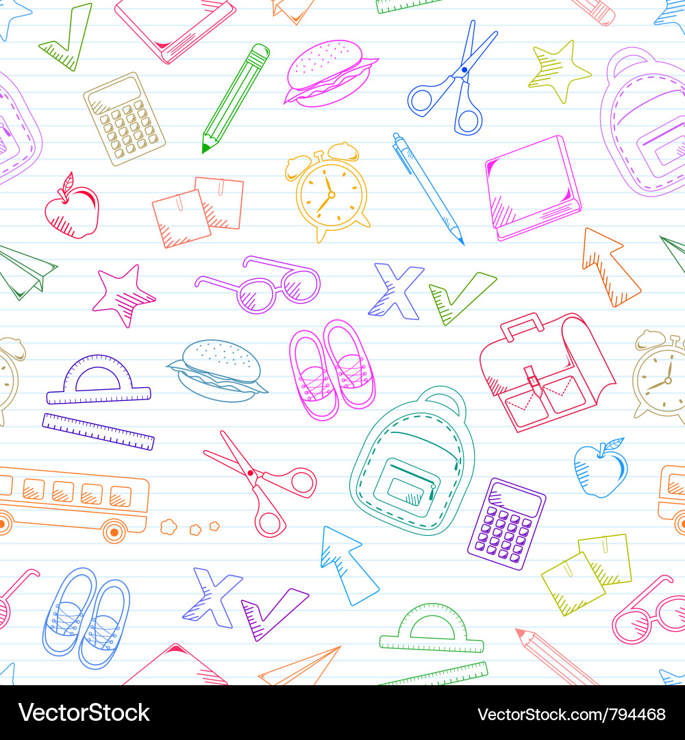 School doodles Royalty Free Vector Image - VectorStock