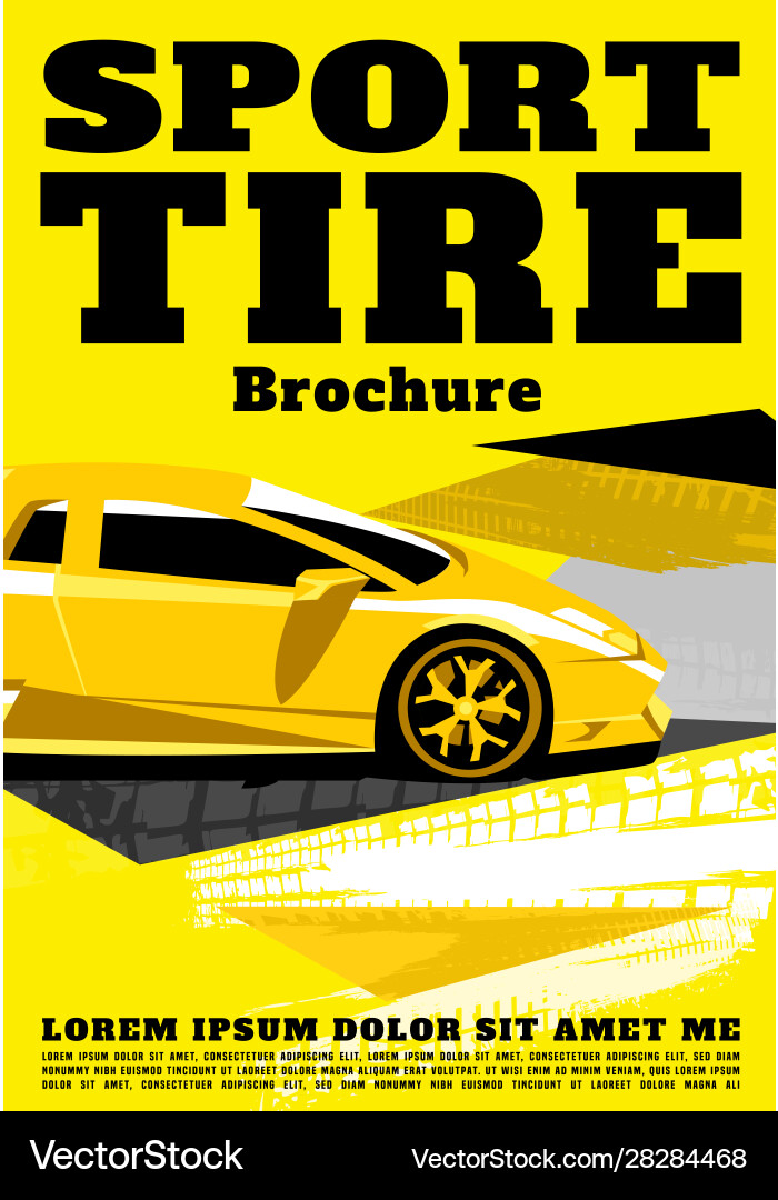 Sport tire poster Royalty Free Vector Image - VectorStock