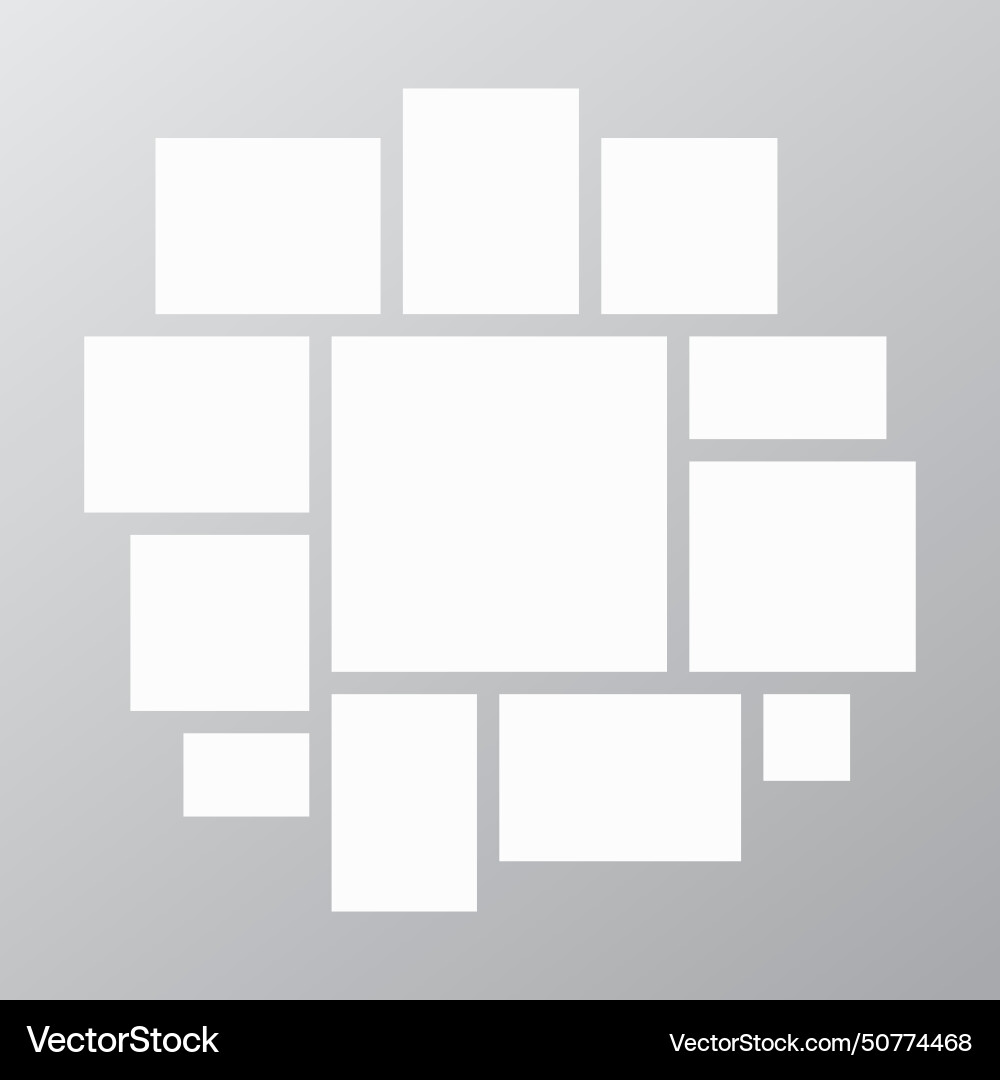 Template collage of twelve frames images photo Vector Image