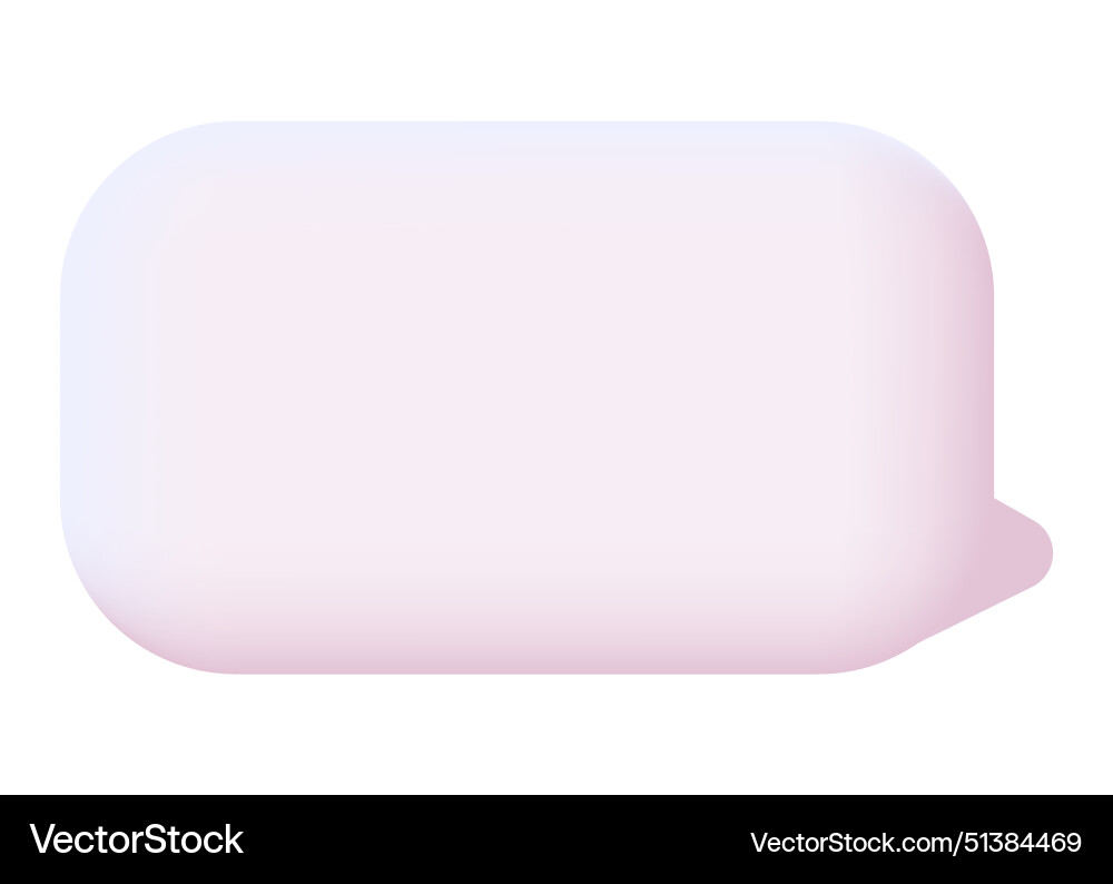 3d white speech bubble social media chat message Vector Image