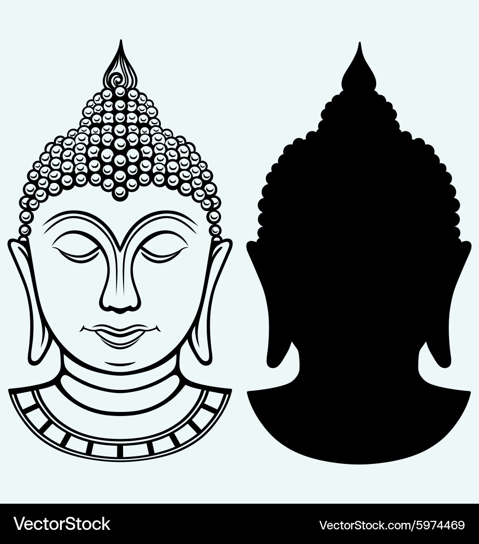 Buddha portrait Royalty Free Vector Image - VectorStock