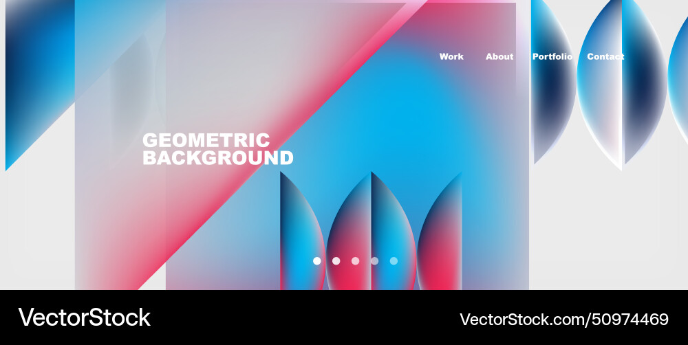 Colorful gradients with abstract geometric shapes Vector Image