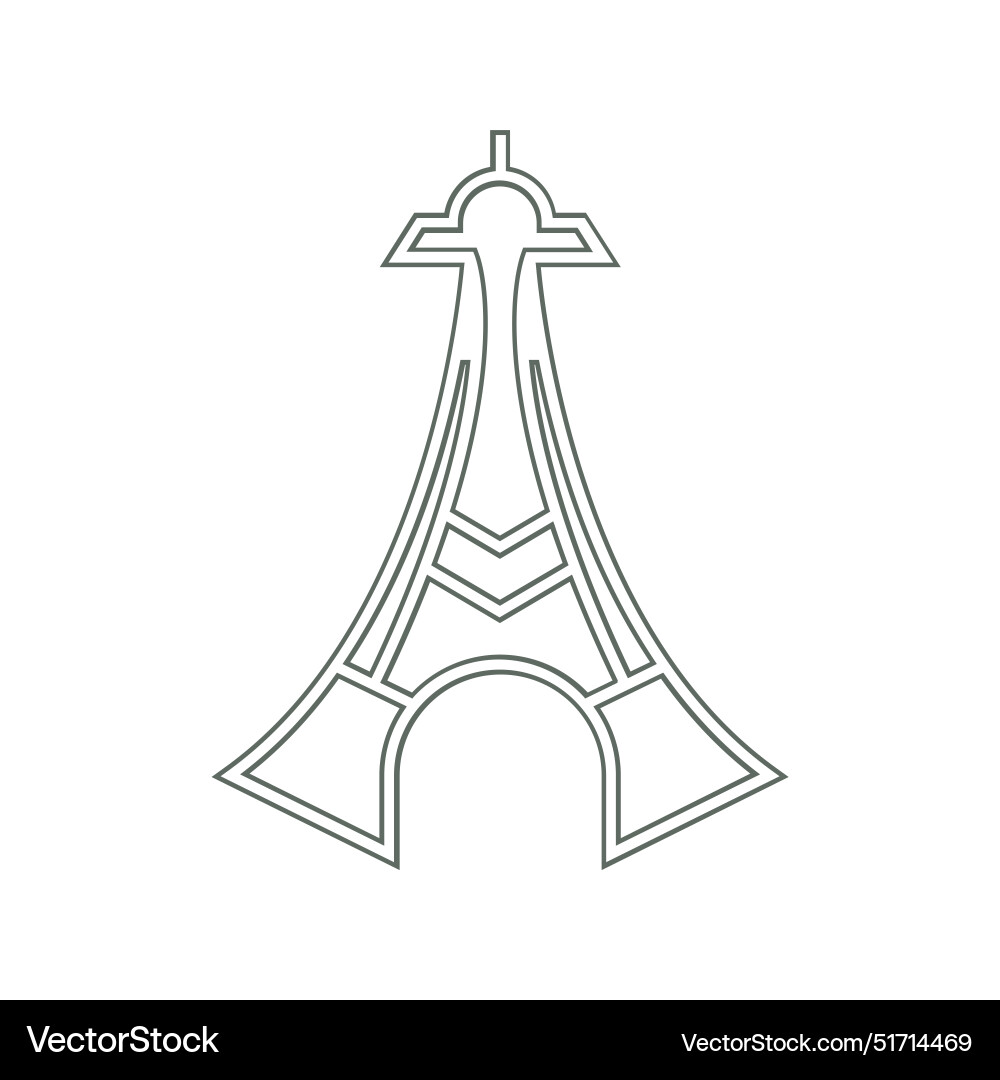 Eiffel tower logo Royalty Free Vector Image - VectorStock