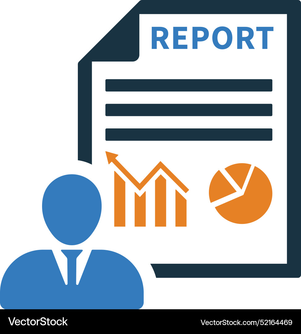 Employee report icon Royalty Free Vector Image