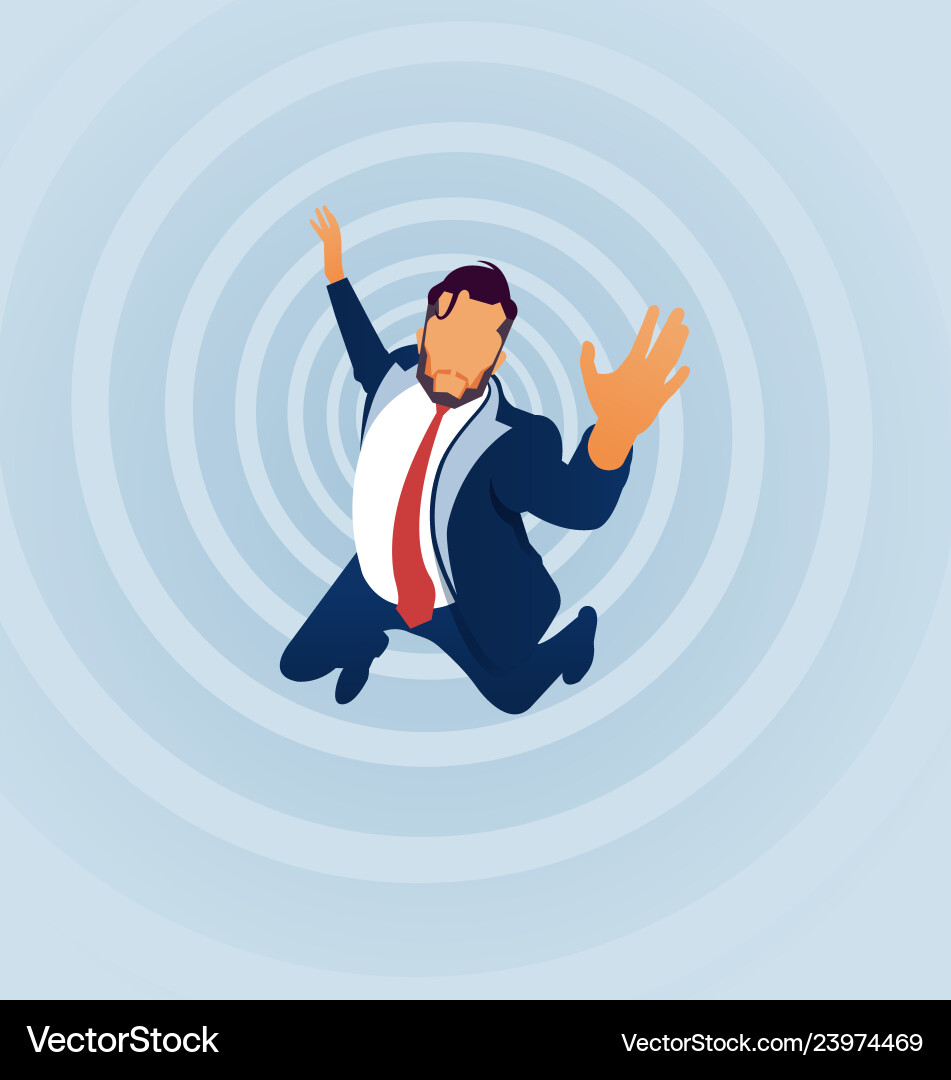 Falling businessman Royalty Free Vector Image - VectorStock