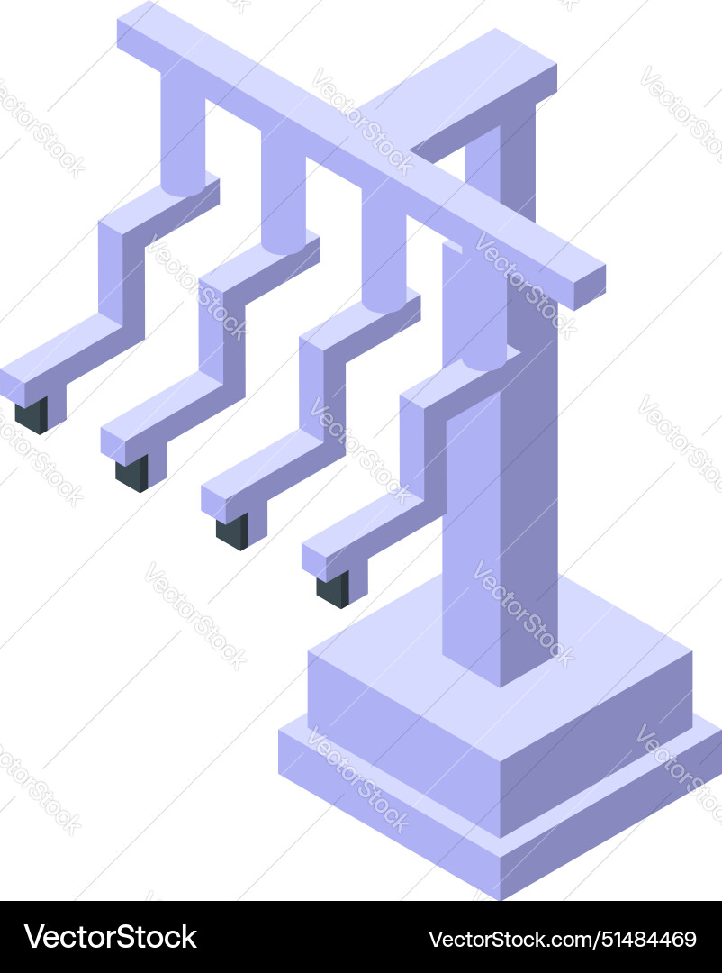 Isometric 3d optical illusion of impossible stairs