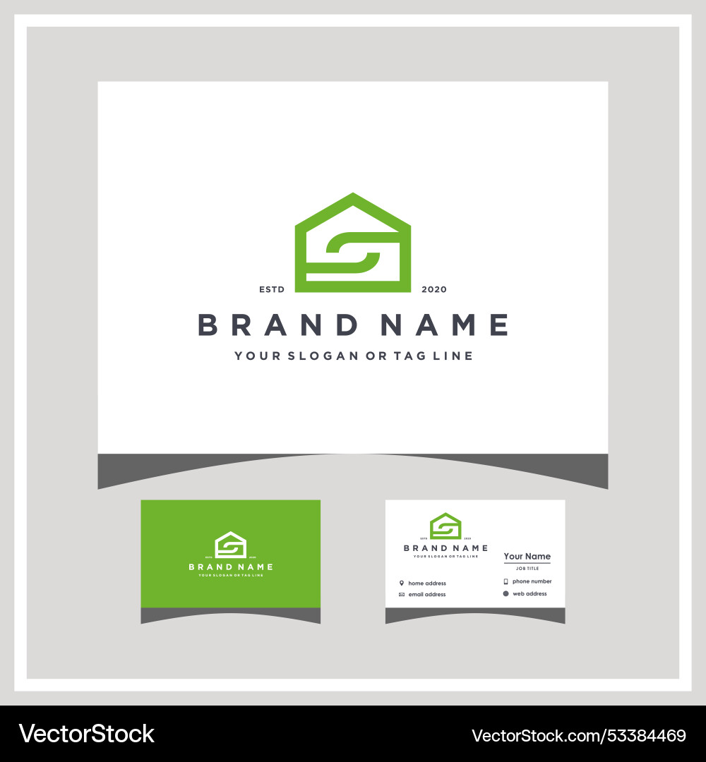 Letter s home logo design Royalty Free Vector Image