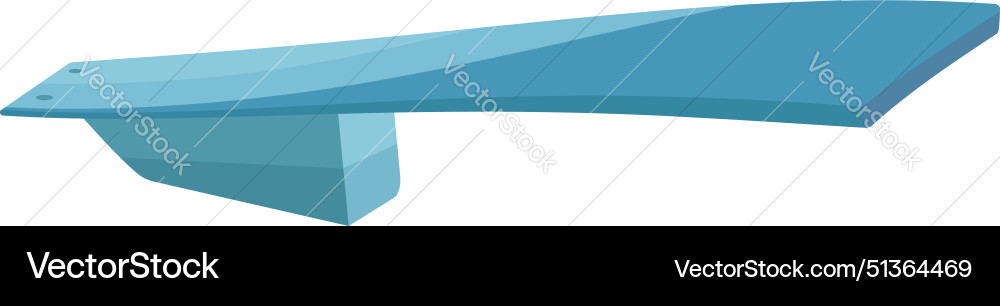 Modern blue diving board isolated on white Vector Image