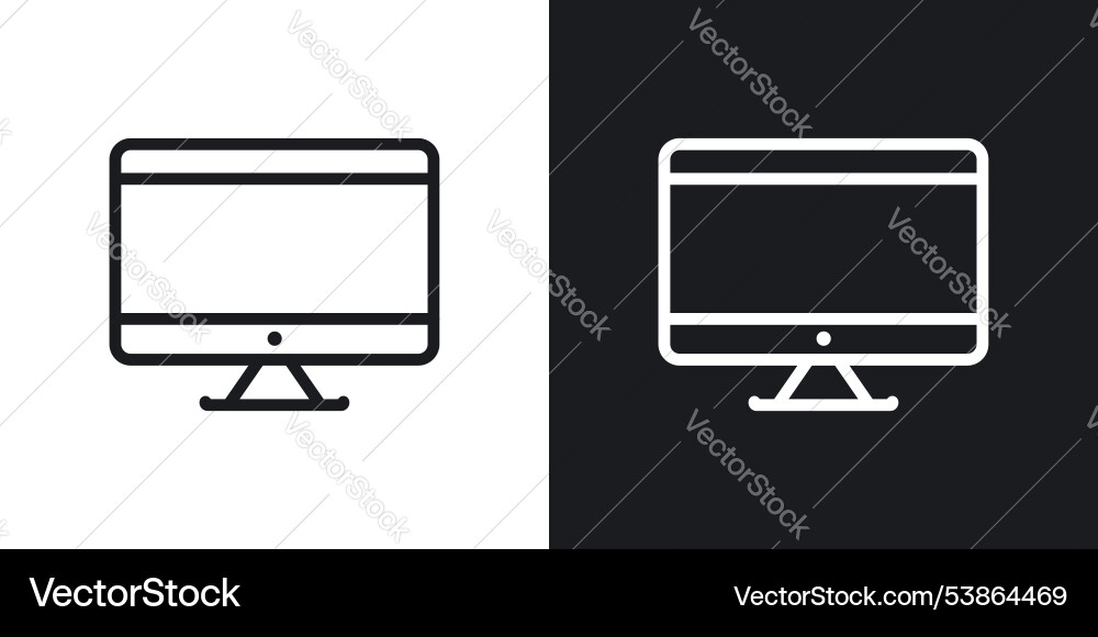 Monitor icon set Royalty Free Vector Image - VectorStock