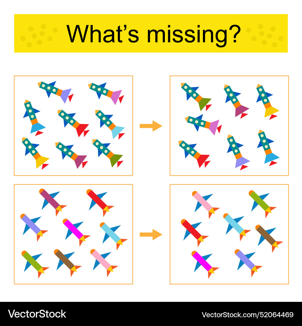 Puzzle game for kids task the development Vector Image