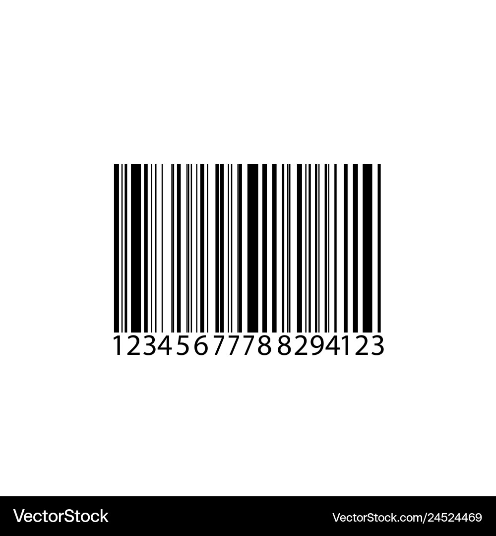 Realistic Barcode Icon Royalty Free Vector Image