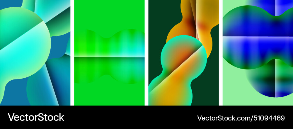 Vibrant organism patterns in electric blue Vector Image