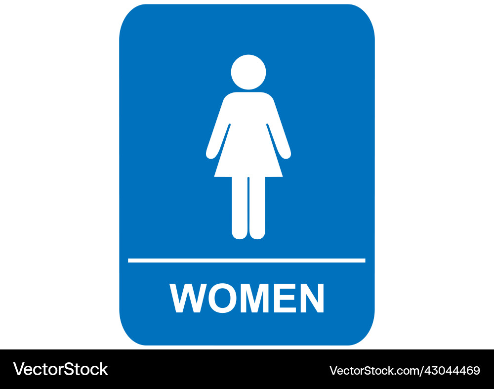 Women restroom Royalty Free Vector Image - VectorStock