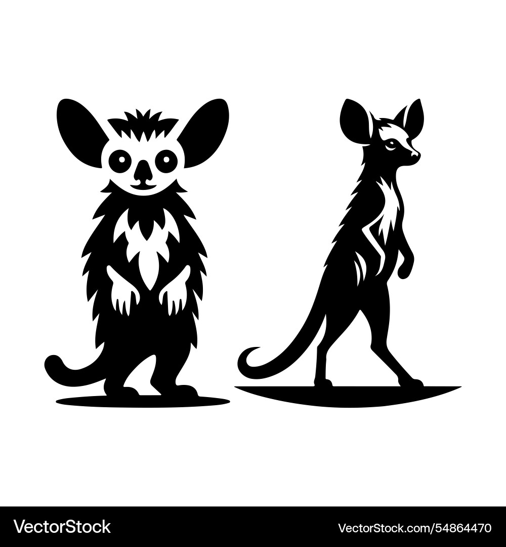 Aye silhouette perfect for nature Royalty Free Vector Image