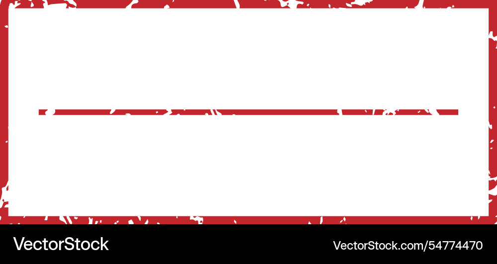 Blank rectangular red grunge rubber stamp Vector Image