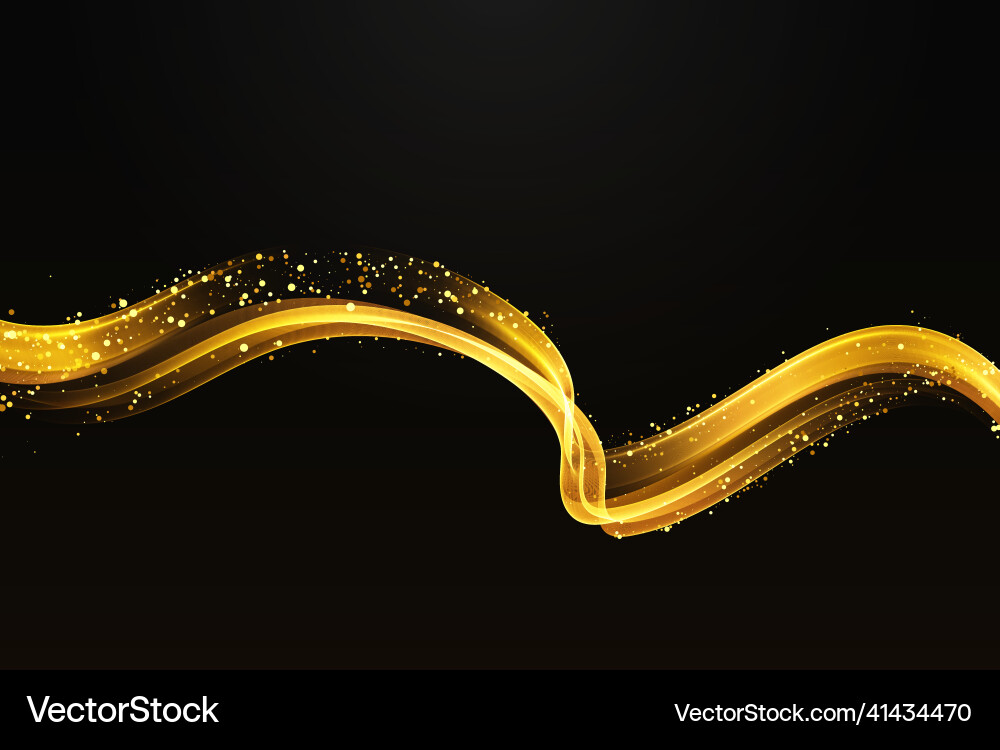 Golden Wave Background Royalty Free Vector Image