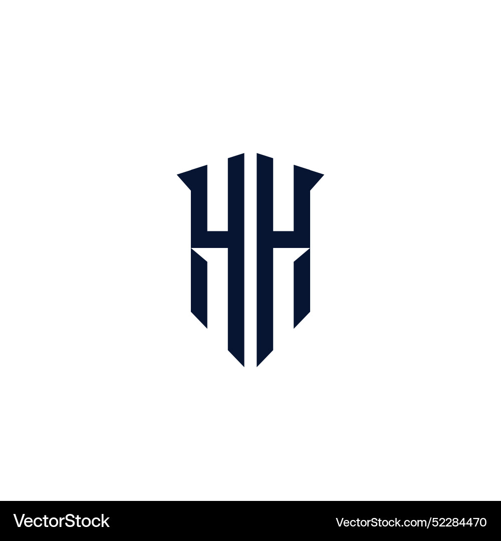 Hh logo design letter h icon Royalty Free Vector Image