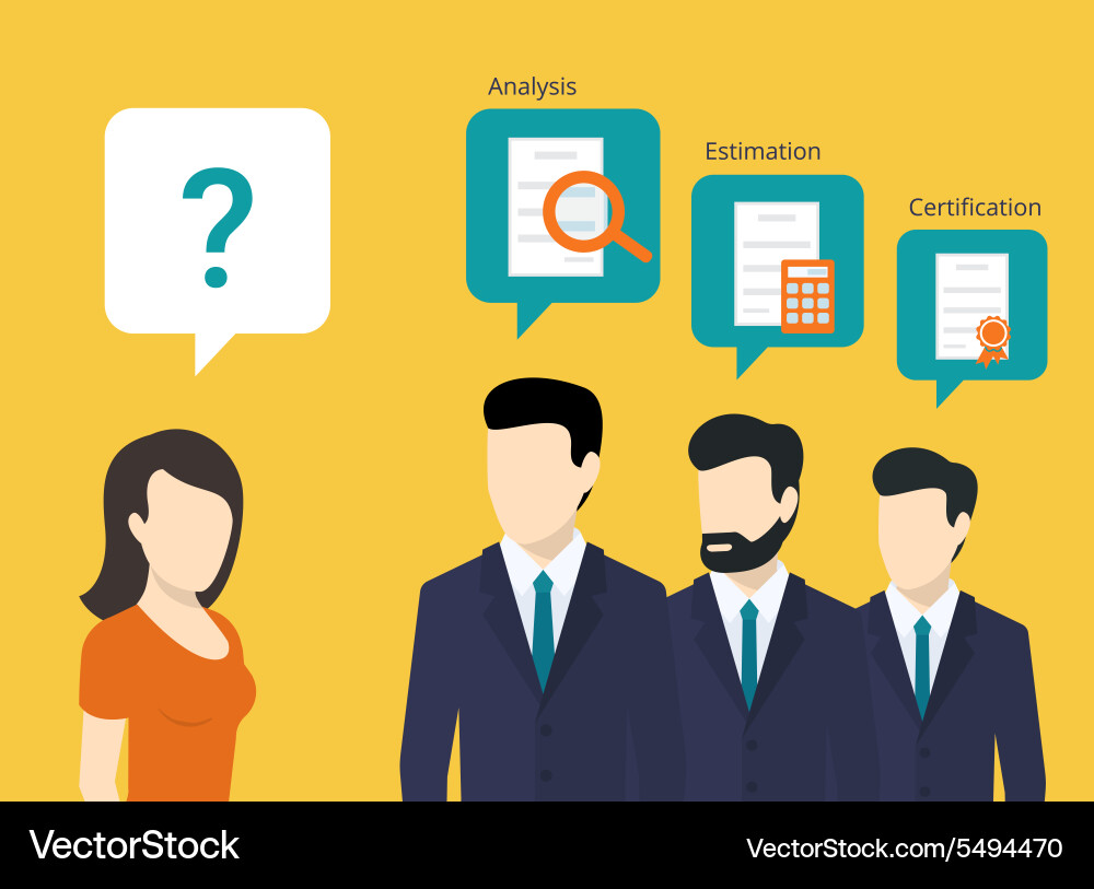 Professional consulting team Royalty Free Vector Image