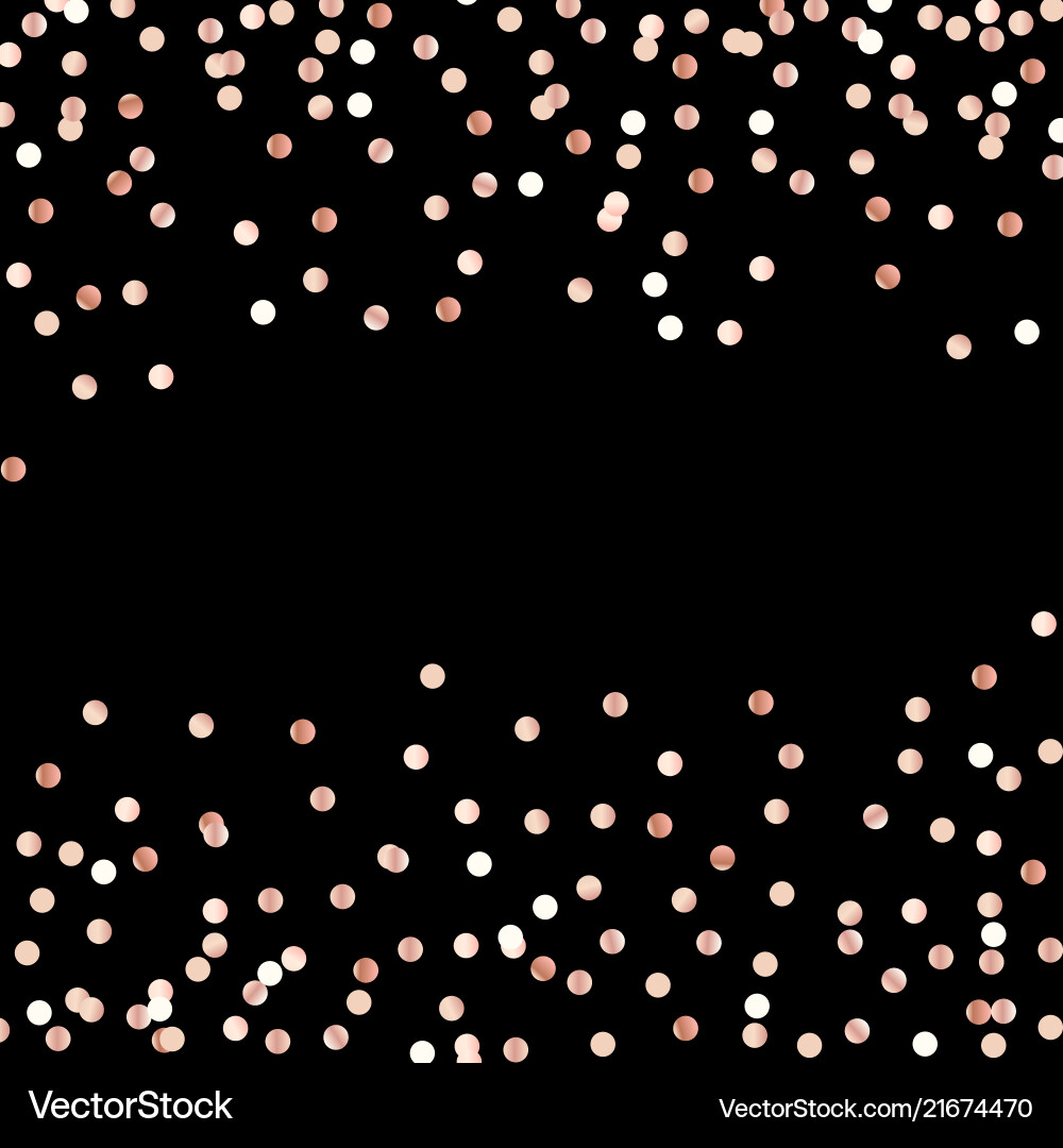 Rose Gold Glitter Confetti Background Royalty Free Vector