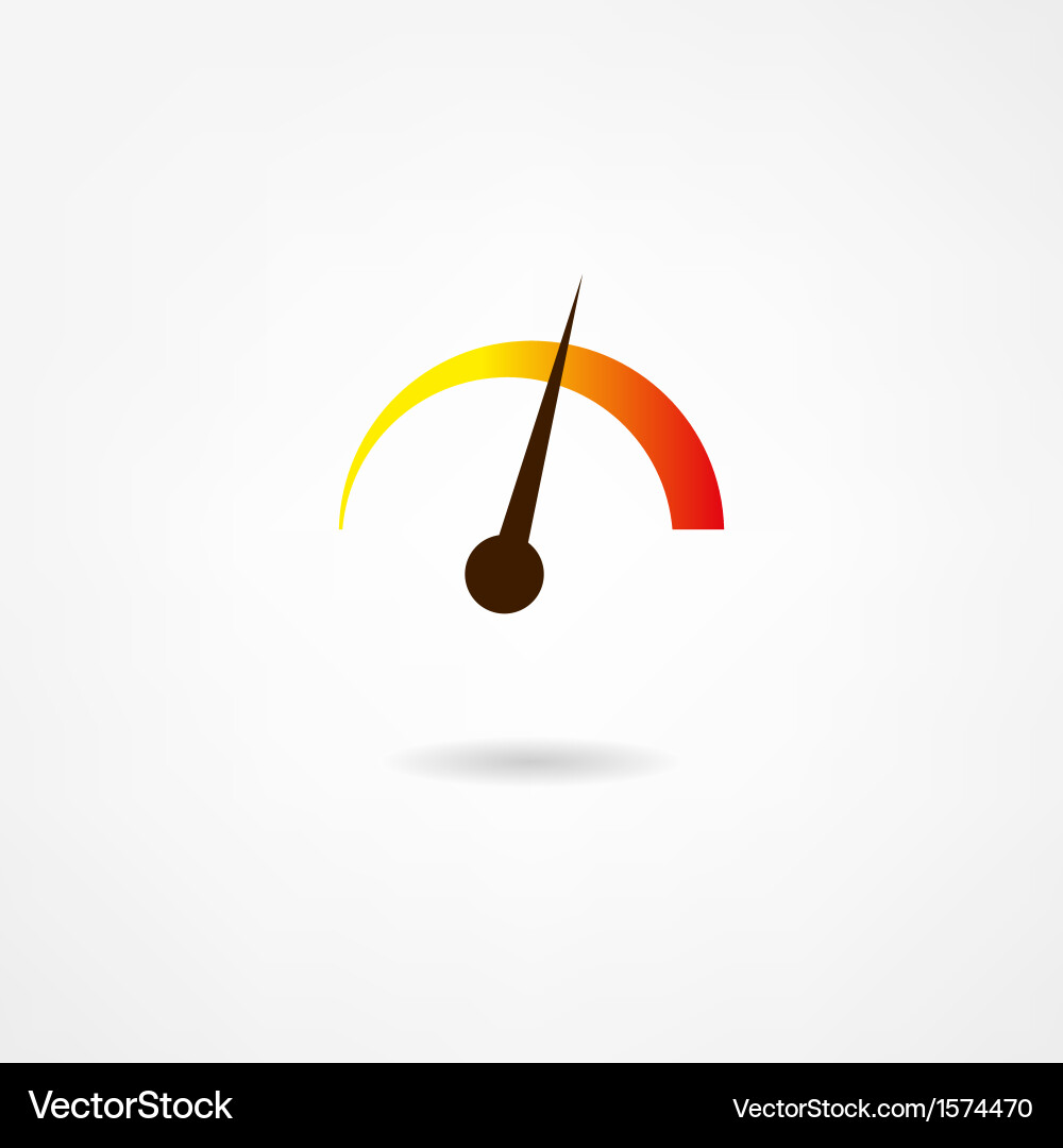 Tachometer-Symbol Lizenzfreies Vektorbild - VectorStock