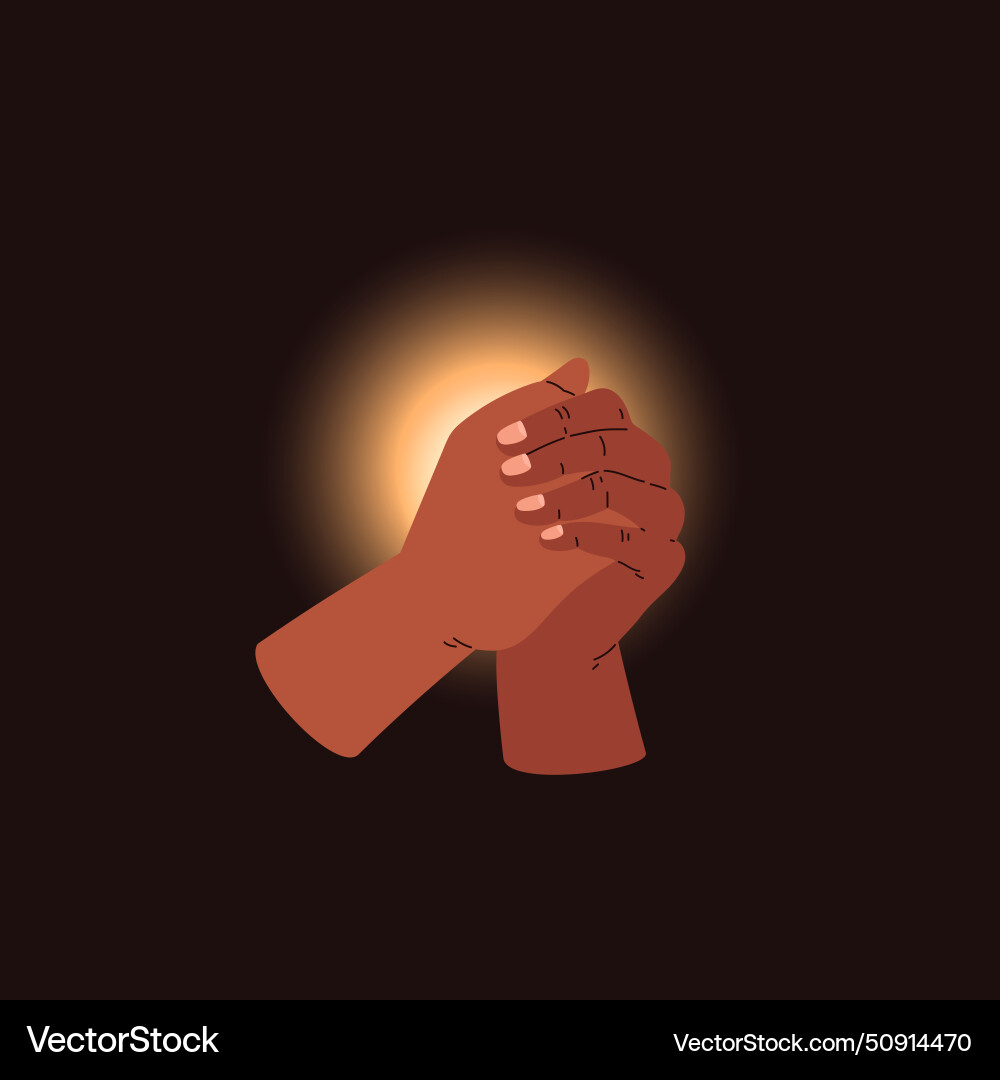 With the image of praying Royalty Free Vector Image