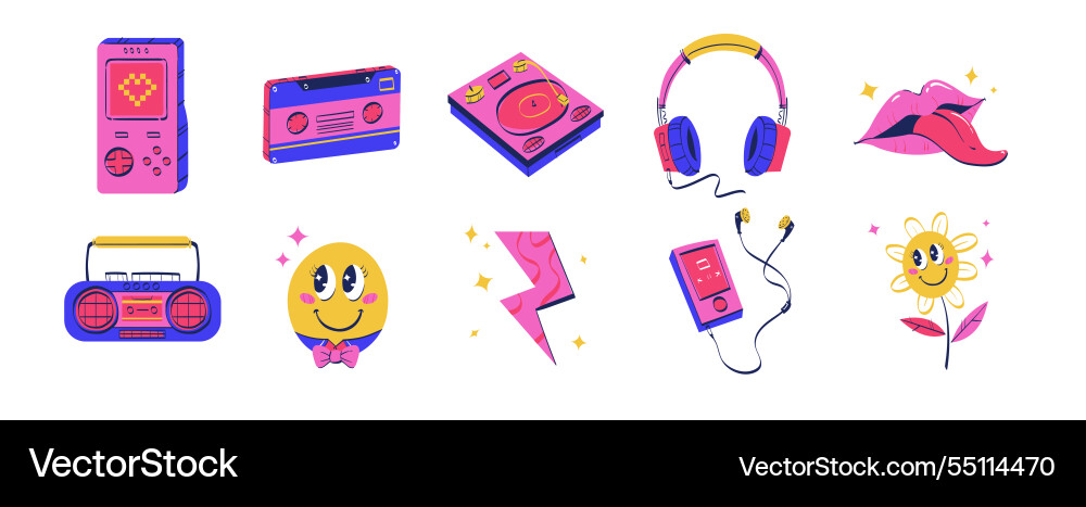 Y2k music Royalty Free Vector Image - VectorStock