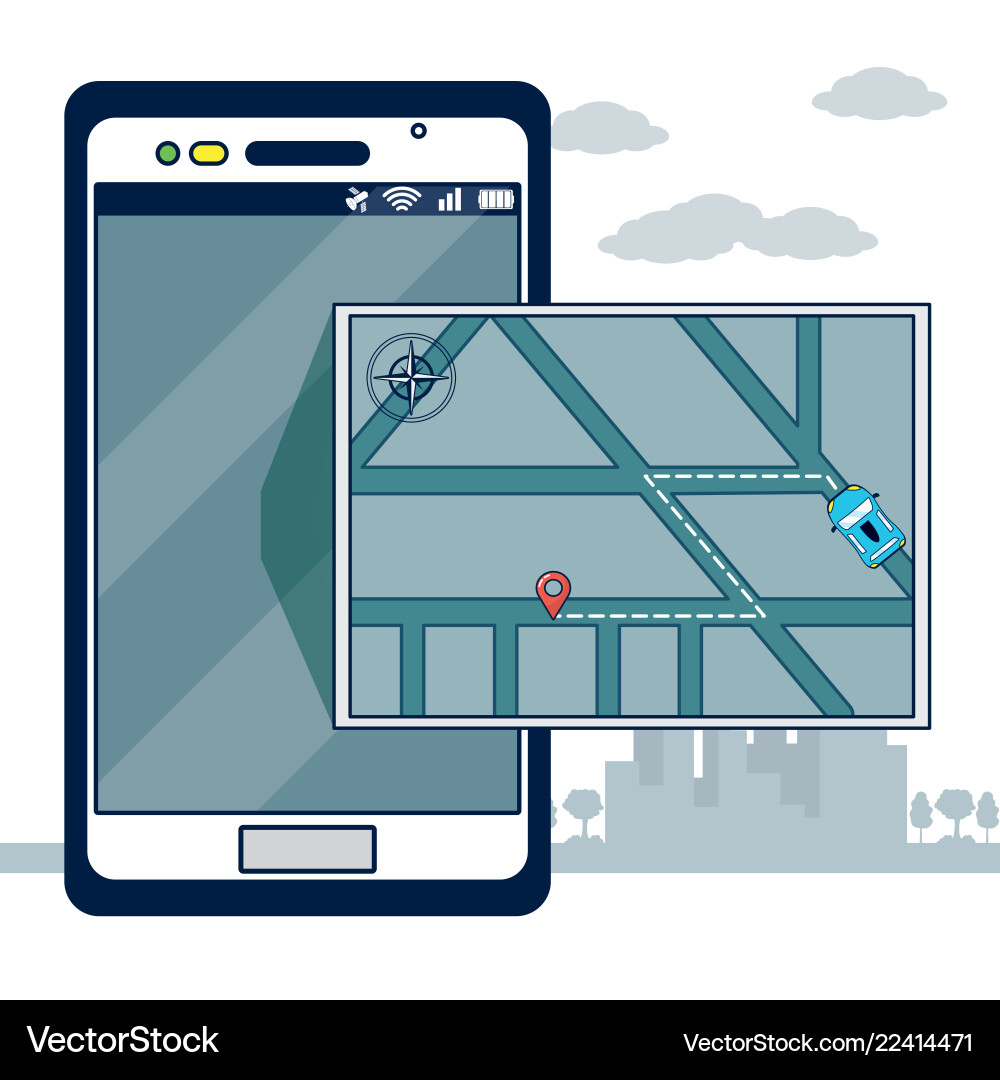 Autonomous car technology Royalty Free Vector Image