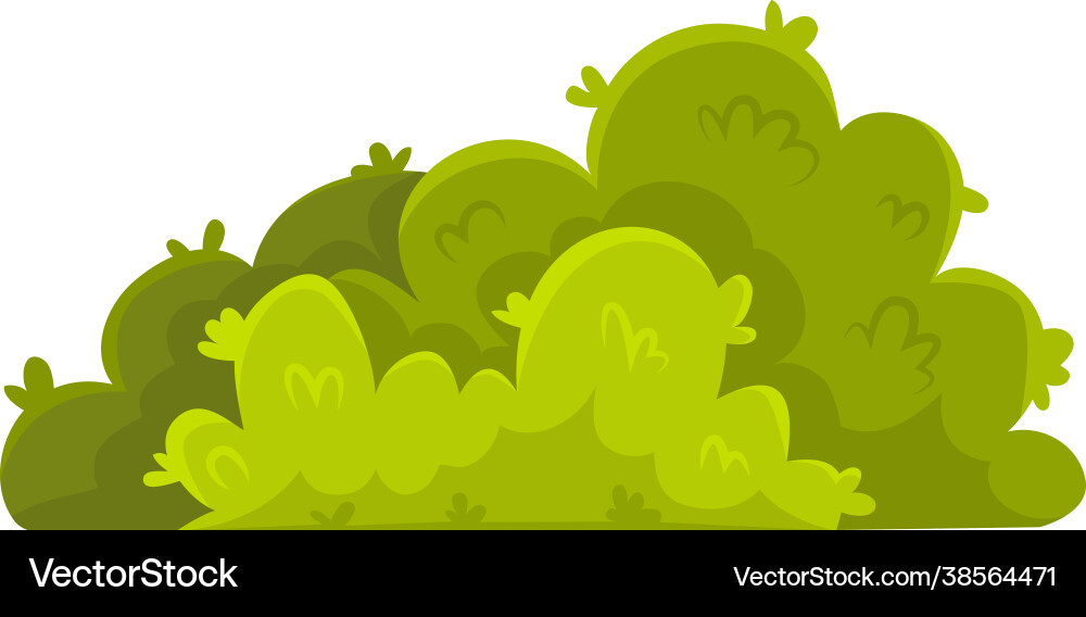 Cartoon Green Bushes Royalty Free Vector Image
