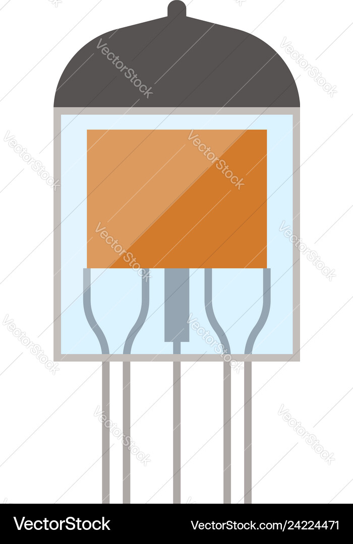 Electronic vacuum tube icon Royalty Free Vector Image