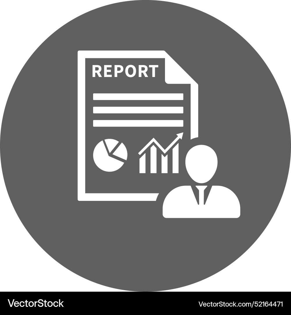 Employee report icon Royalty Free Vector Image