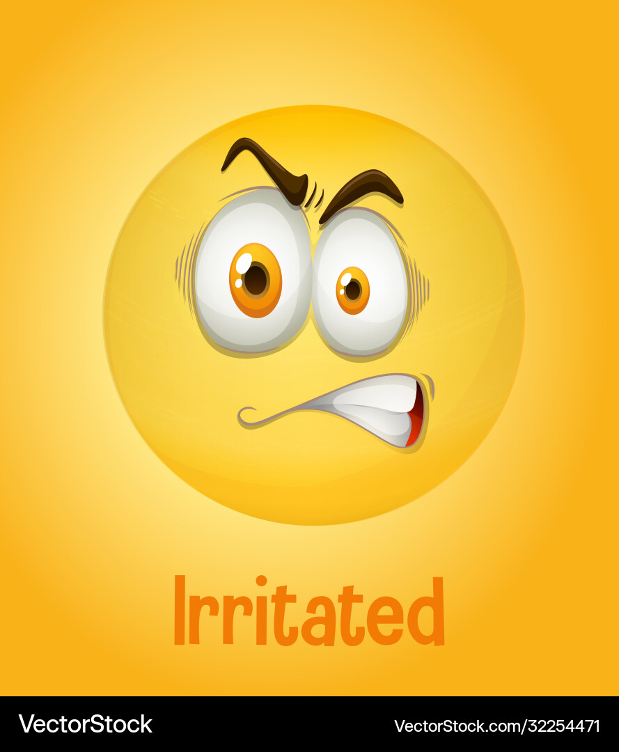 Irritated Face Emoticon