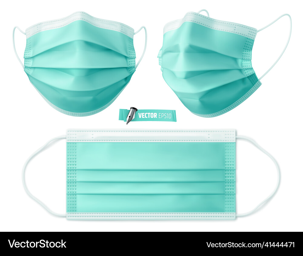 Realistic face mask Royalty Free Vector Image - VectorStock