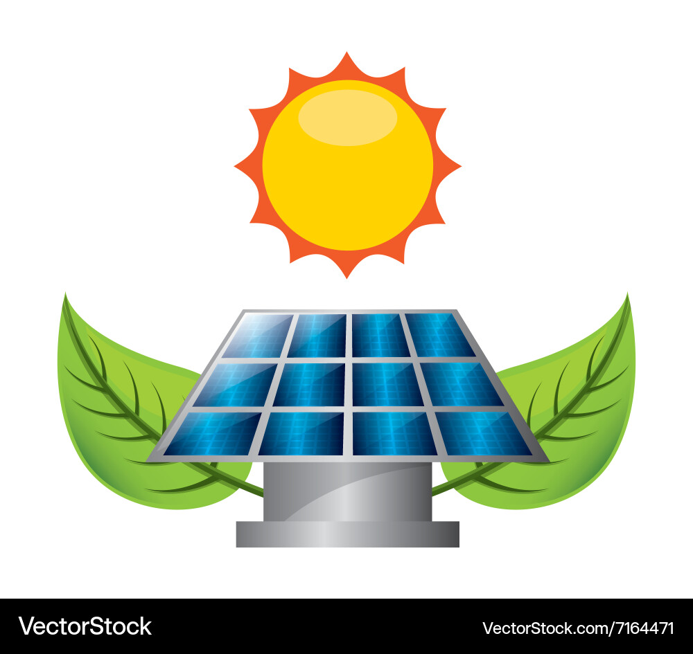 Solar energy design Royalty Free Vector Image - VectorStock