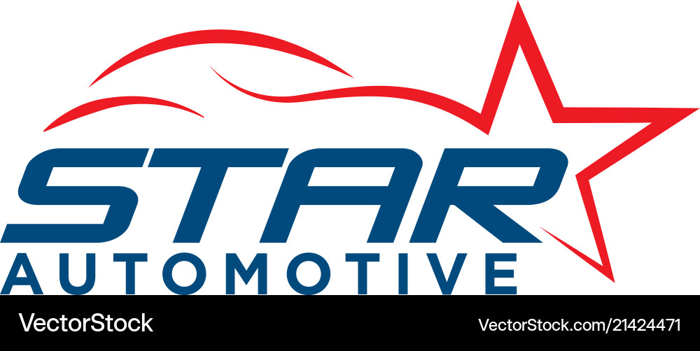 Star automotive car logo design template Vector Image