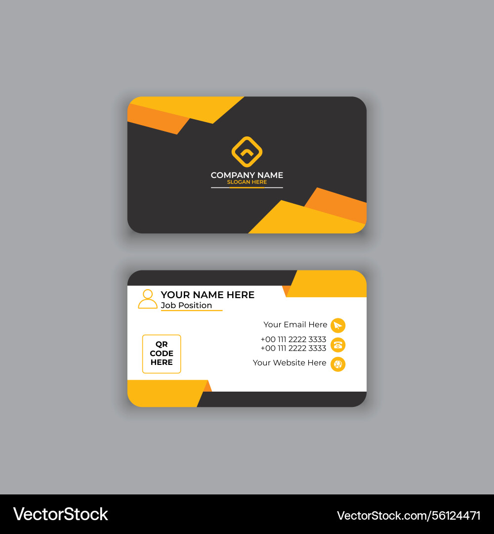 Stylish business card layout Royalty Free Vector Image
