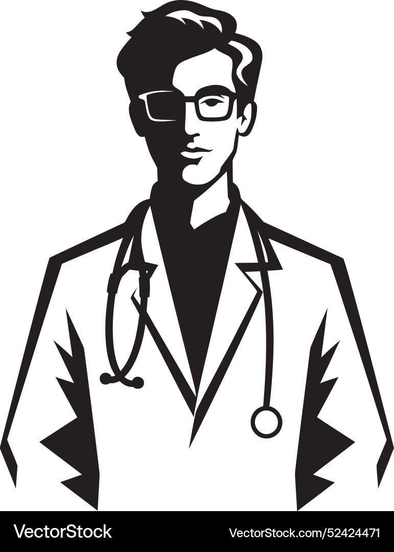 Visualizing doctorly mastery depicting medical Vector Image