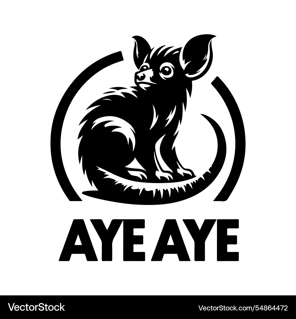 Aye silhouette perfect for nature Royalty Free Vector Image