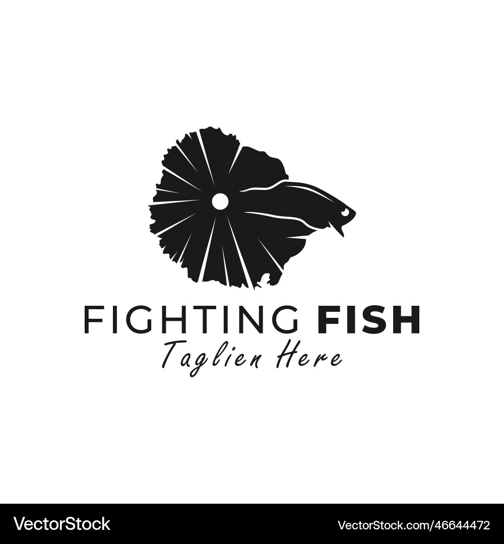 Betta fish logo design Royalty Free Vector Image